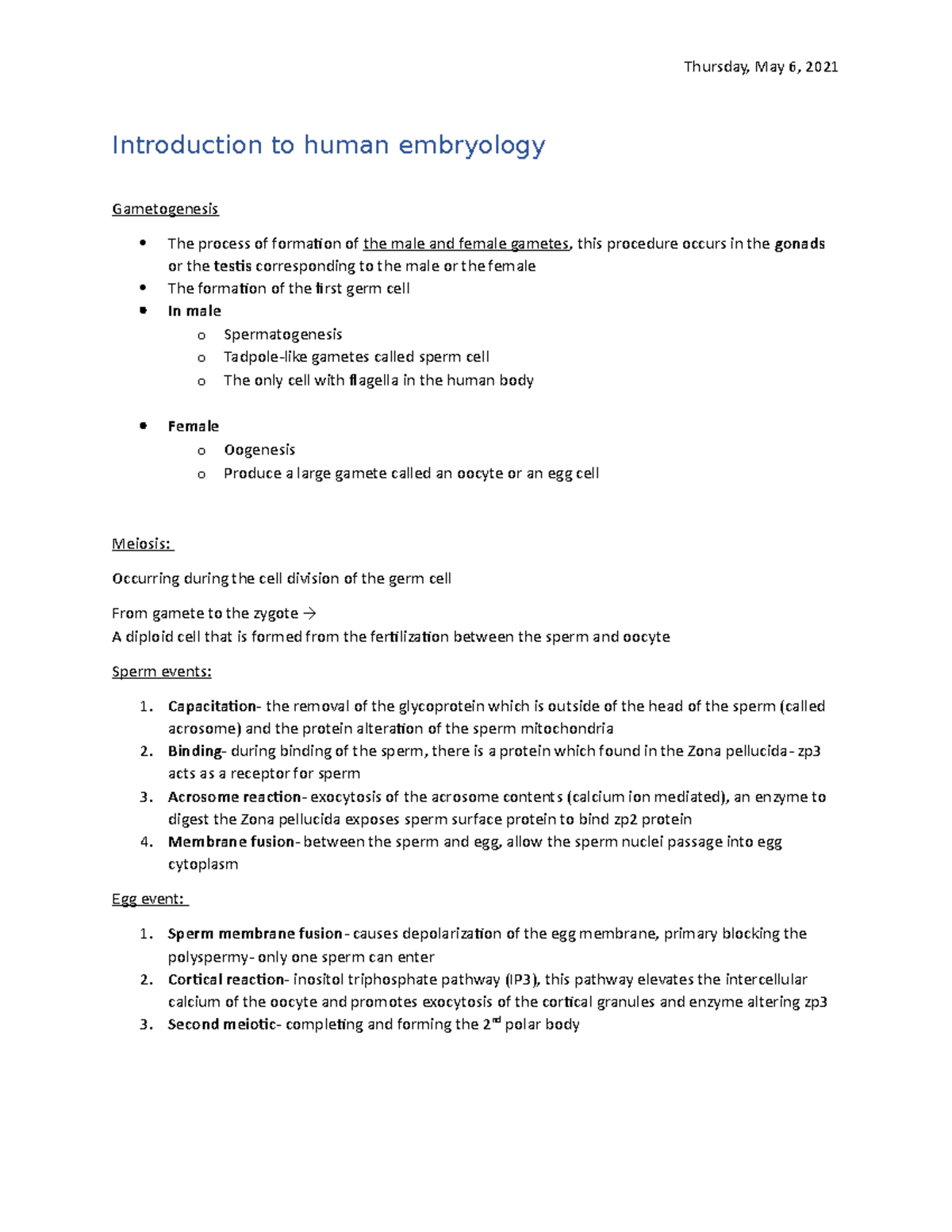 Introduction to embryology - Introduction to human embryology ...