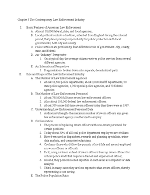Chapter 12 CJ 204 - Summary The Police in America: an Introduction ...