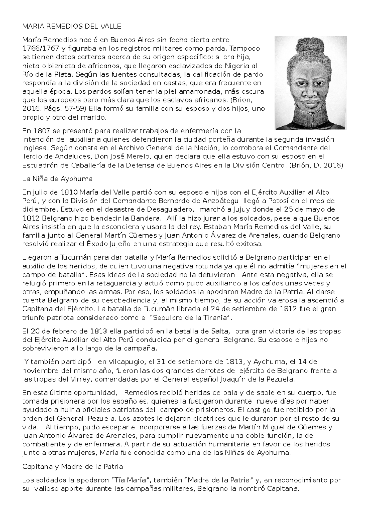 Maria Remedios DEL Valle - MARIA REMEDIOS DEL VALLE María Remedios ...