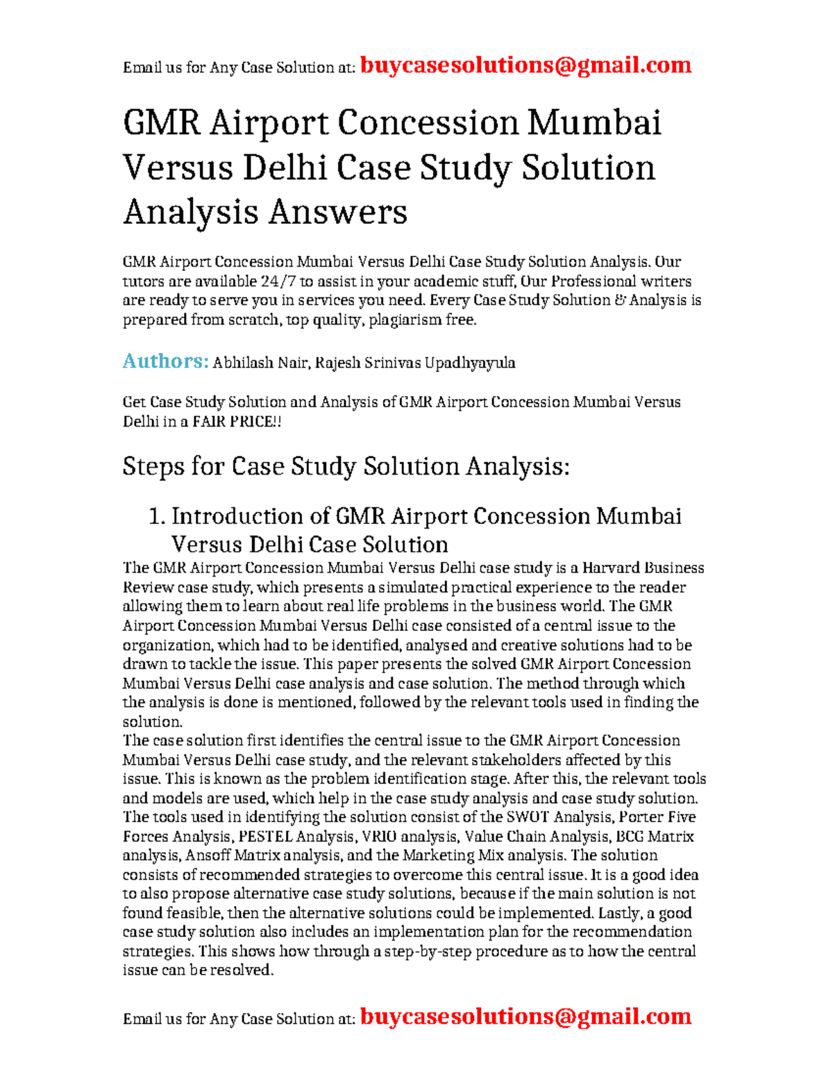 Case Solution GMR Airport Concession Mumbai Versus Delhi - GMR Airport Concession Mumbai Versus ...