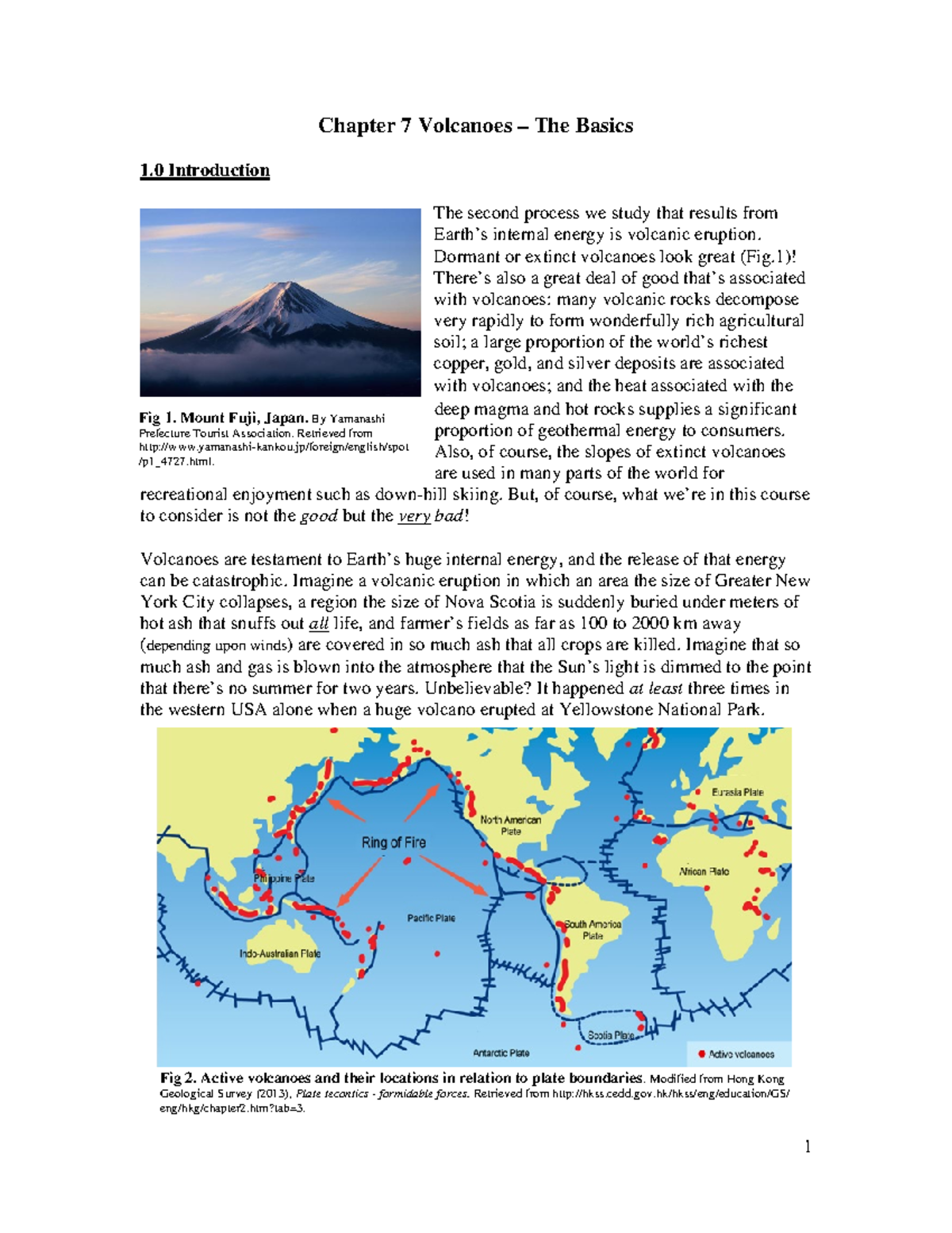UNIT 2 Textbook Chapters 7-8 Chapter 7: Volcano Basics - Chapter 8 ...