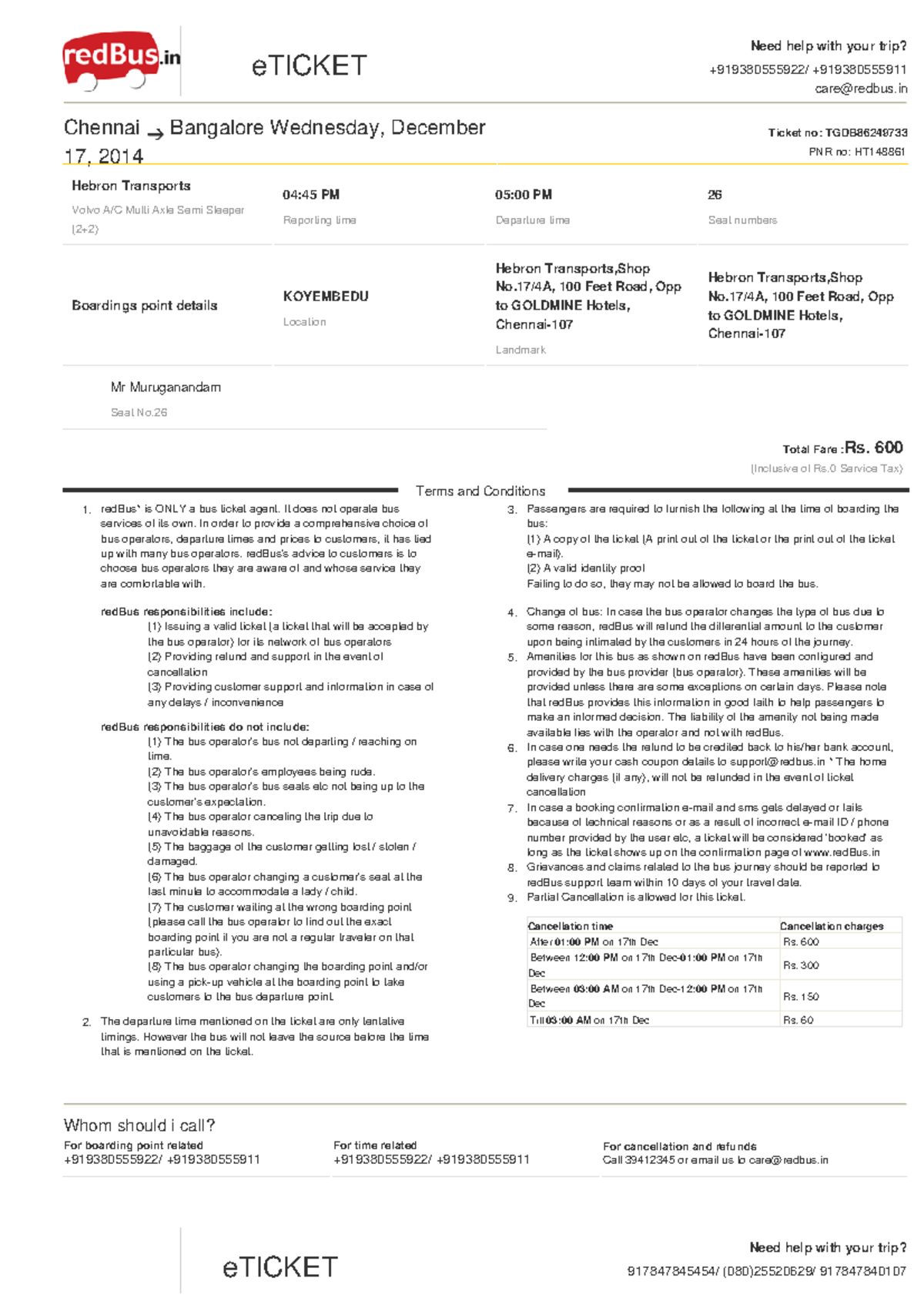 Pdfcoffee - No more information available at this moment - eTICKET Need help with your trip ...