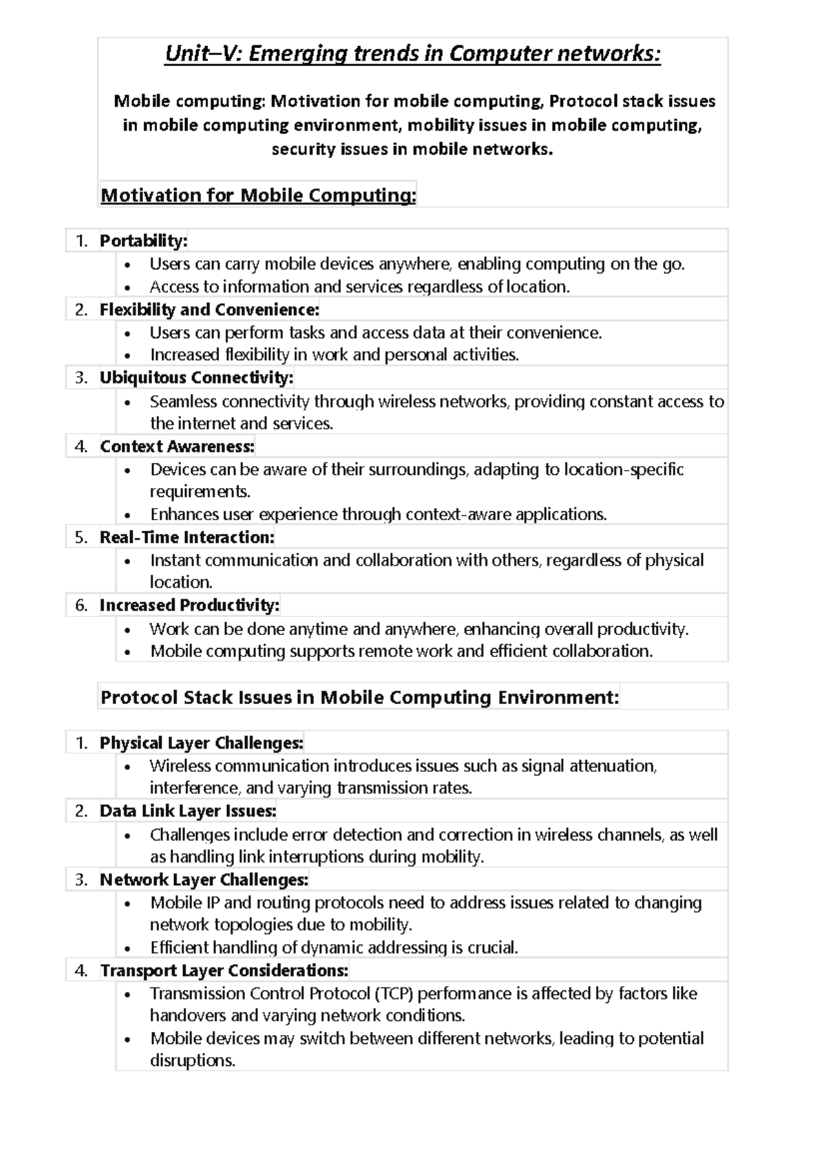 Computer Networks Unit 5 - Unit–V: Emerging trends in Computer networks ...