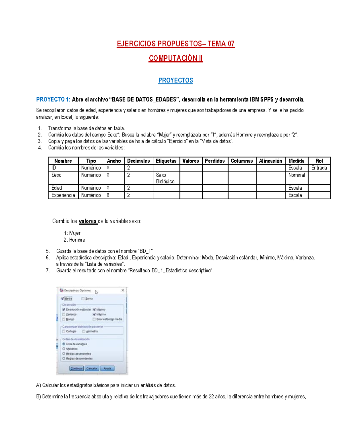 C2 - RE - Ejercicios Propuestos T07 - EJERCICIOS PROPUESTOS– TEMA 07 COMPUTACIÓN II PROYECTOS ...