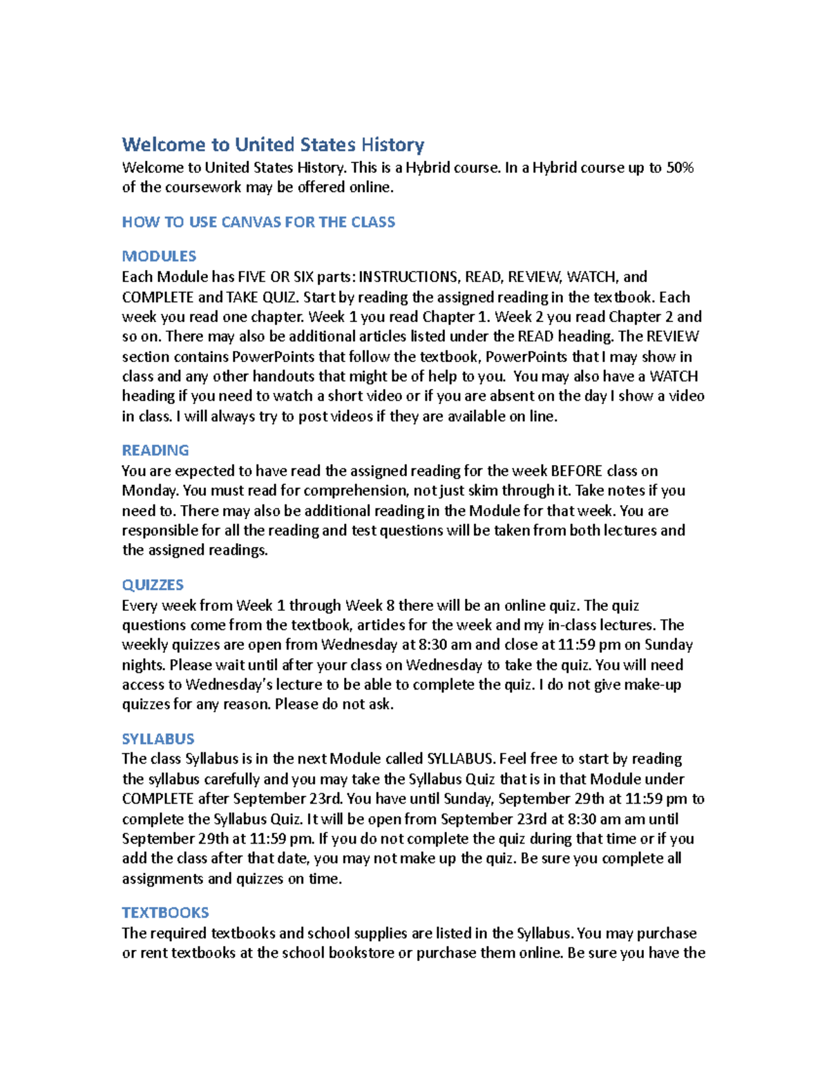 Welcome to United States History 146 - Welcome to United States History ...