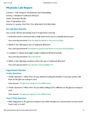 Physio Ex Exercise 1 Activity 1 - PhysioEx Lab Report Exercise 1: Cell ...