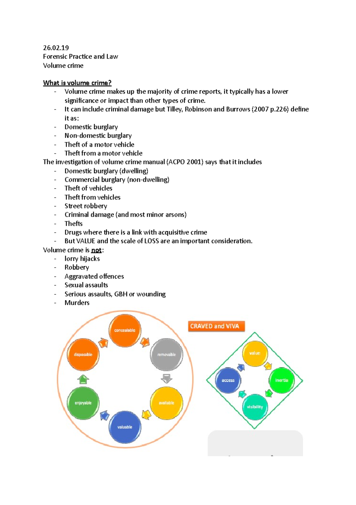 9. Volume Crime - Lecture notes 9 - 26. Forensic Practice and Law ...