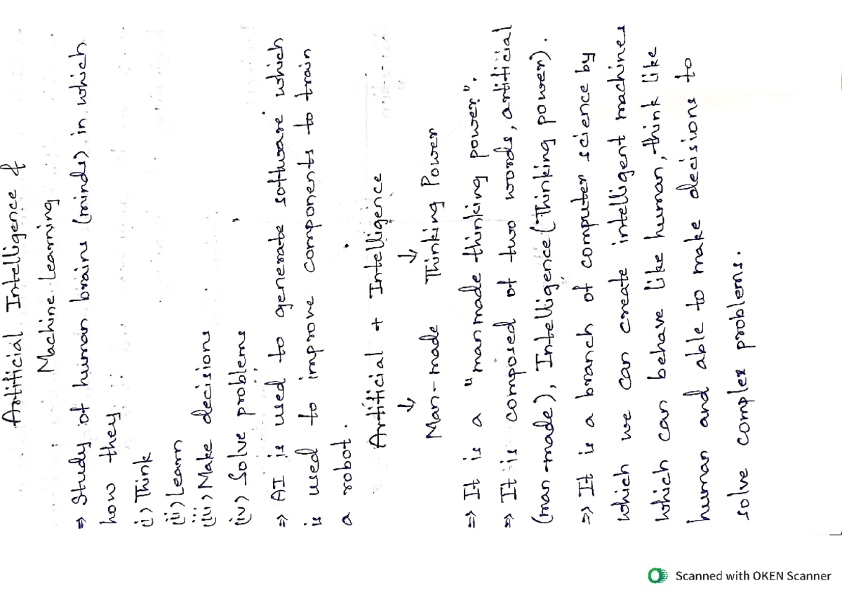 AIML Notes - Jejej - Artificial Intelligence Machine Learning Study of ...