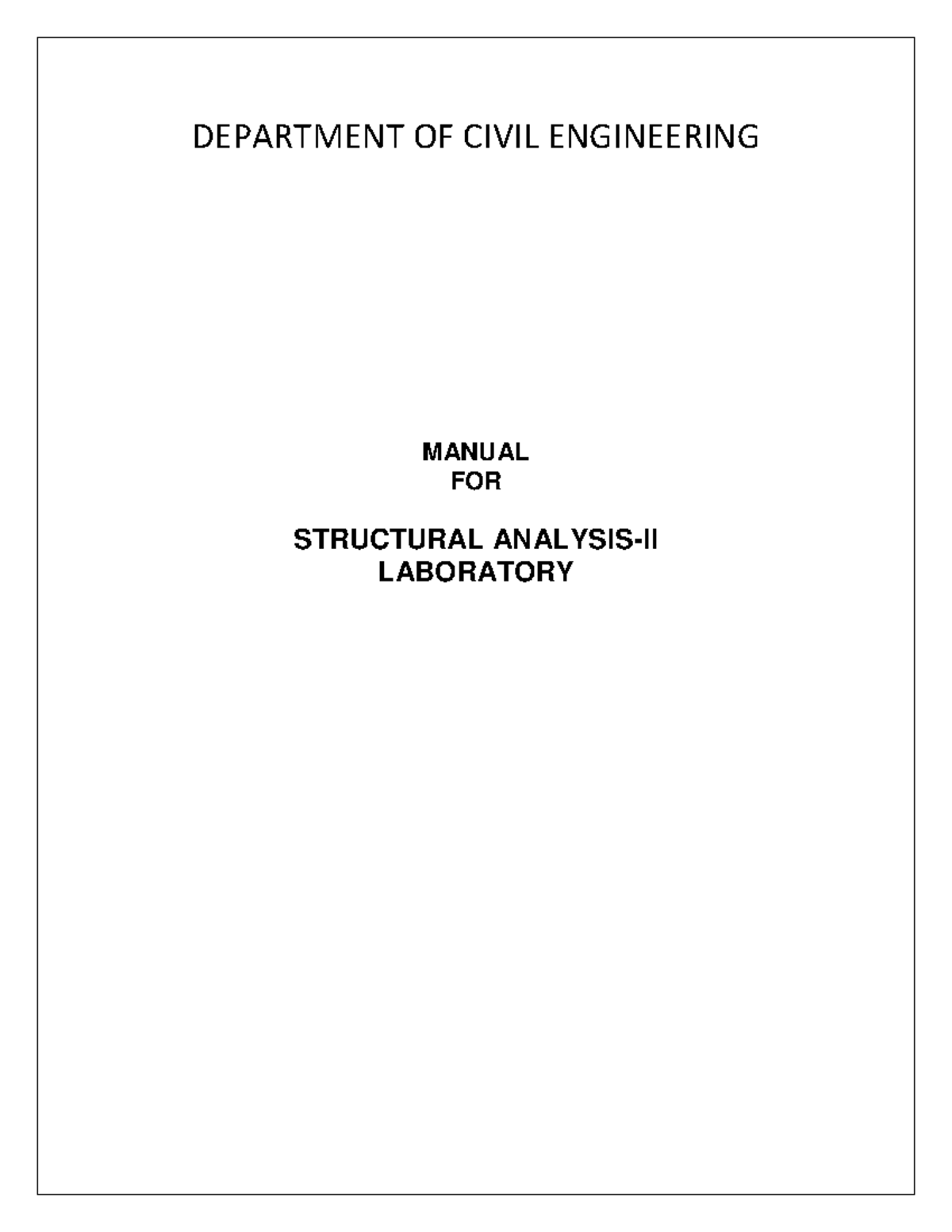 Structural-Analysis-2 - DEPARTMENT OF CIVIL ENGINEERING MANUAL FOR ...