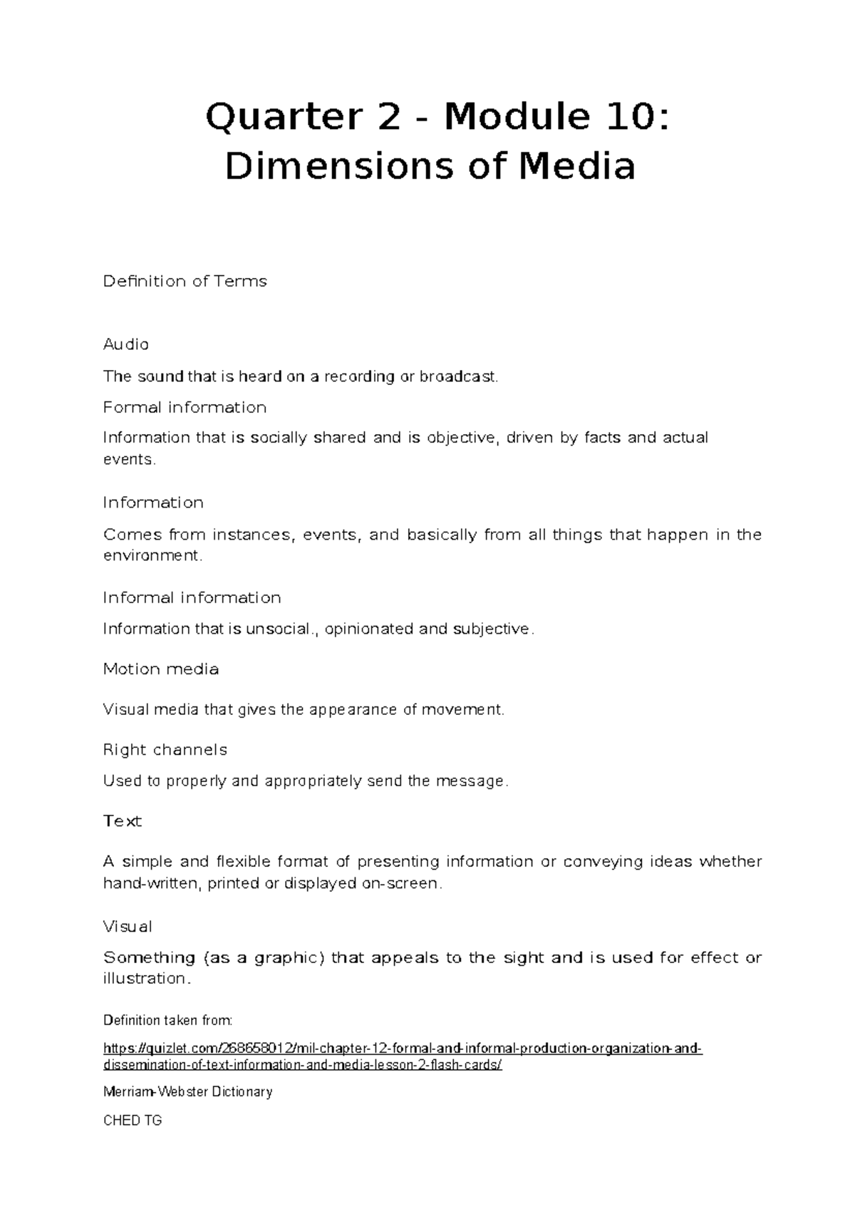 MIL Q2 Module 10 - Media, Information literacy - Quarter 2 - Module 10 ...