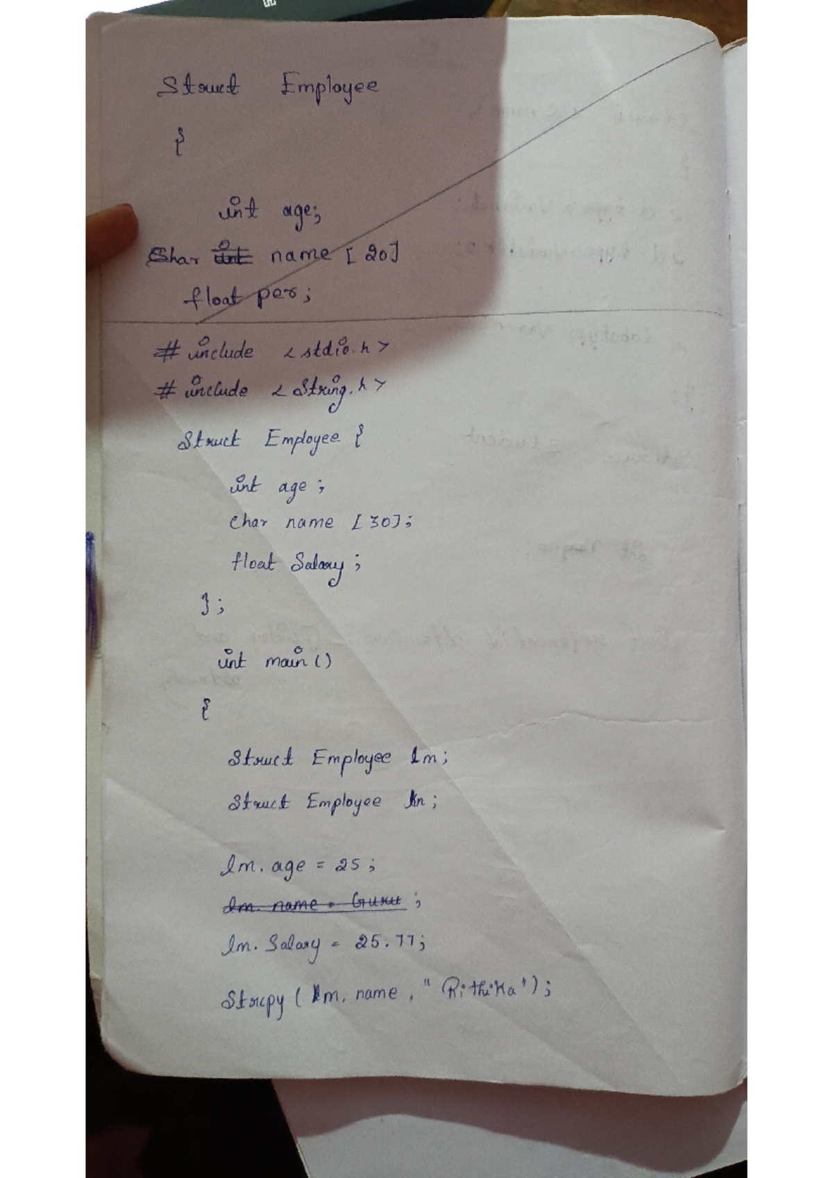 Dsa Notes 21csc201j Struct Employee Int Shar Unt Name I Float Include Include L String Hy