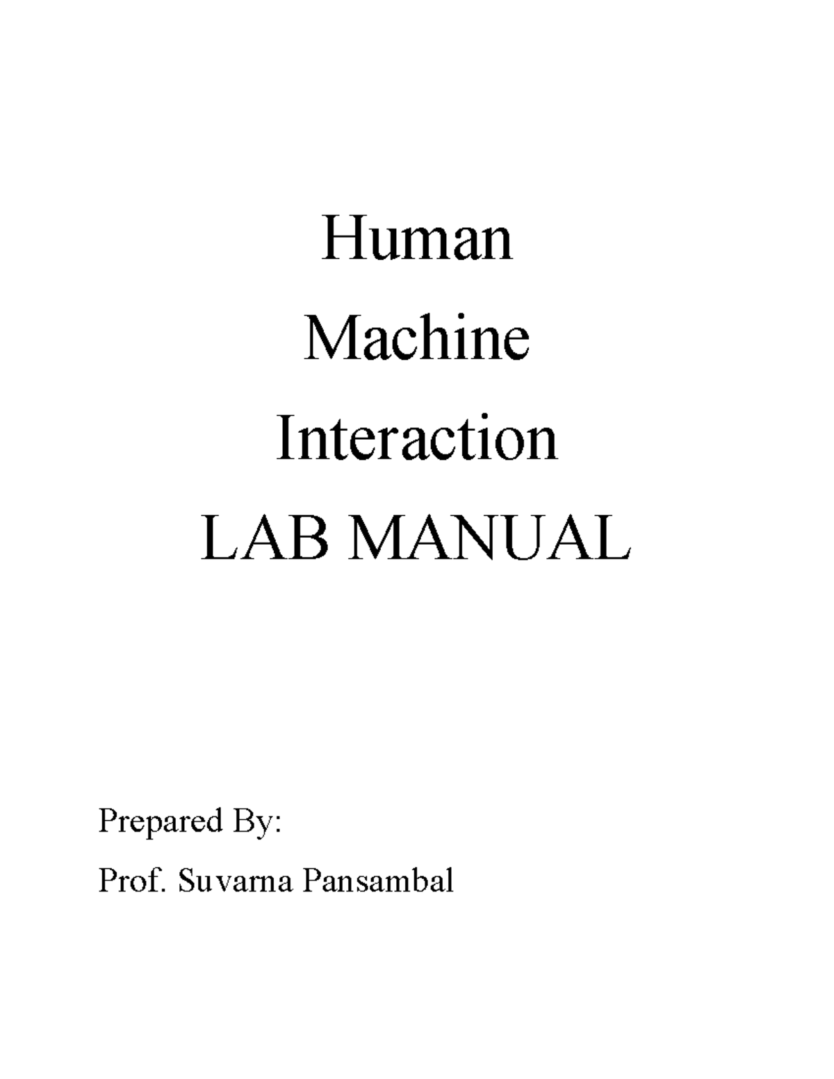 Hmi Lab manual for Be Computer Engineering Student - Human Machine Interaction LAB MANUAL ...