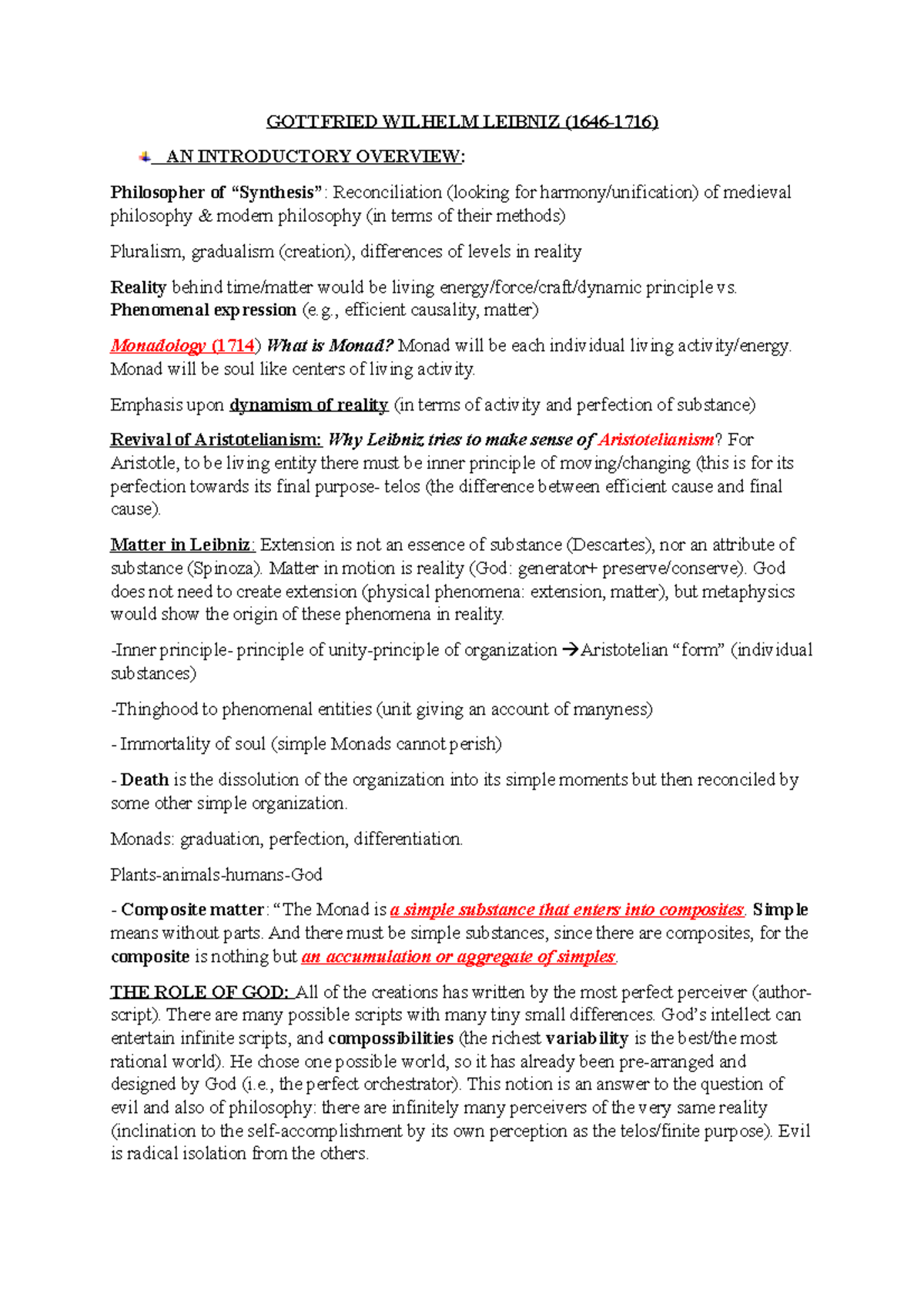 Leibniz Lecture Notes 13-12, 20-12 - GOTTFRIED WILHELM LEIBNIZ (1646 ...