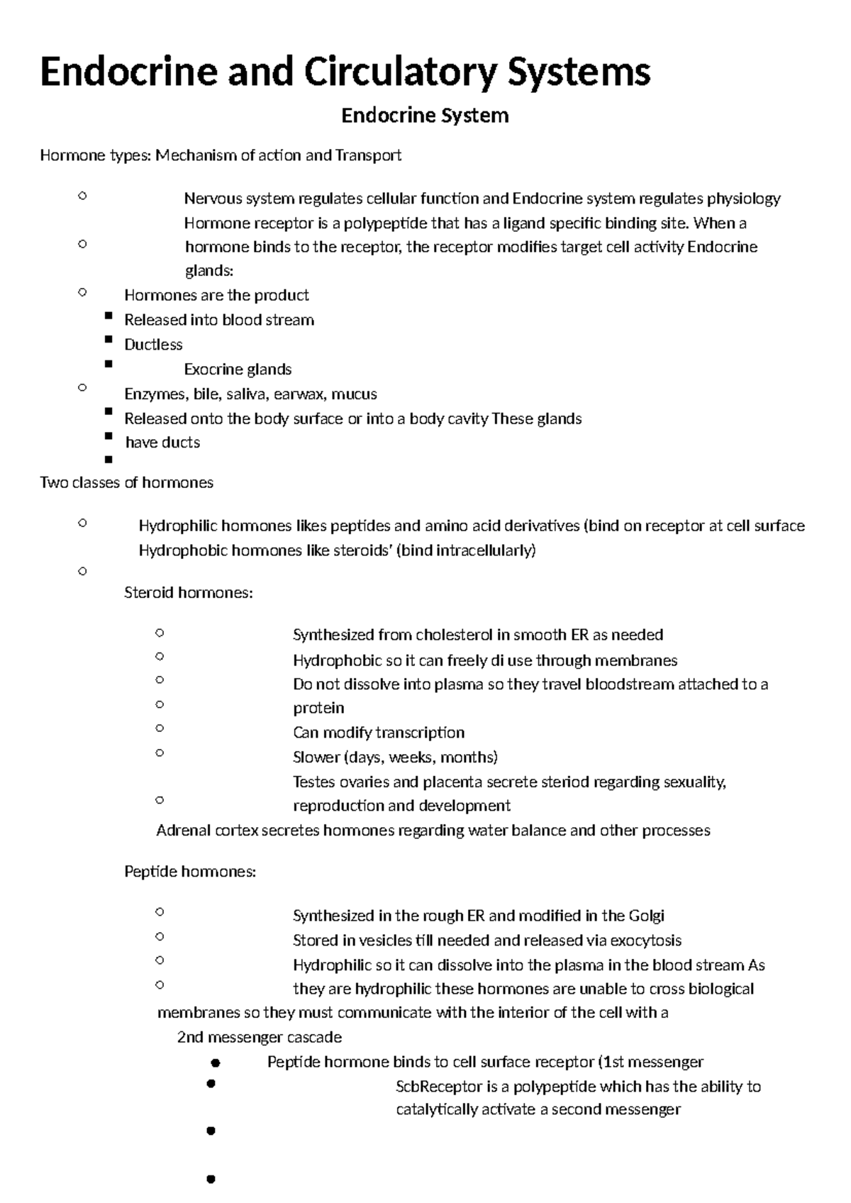 Endocrine System - When a hormone binds to the receptor, the receptor ...