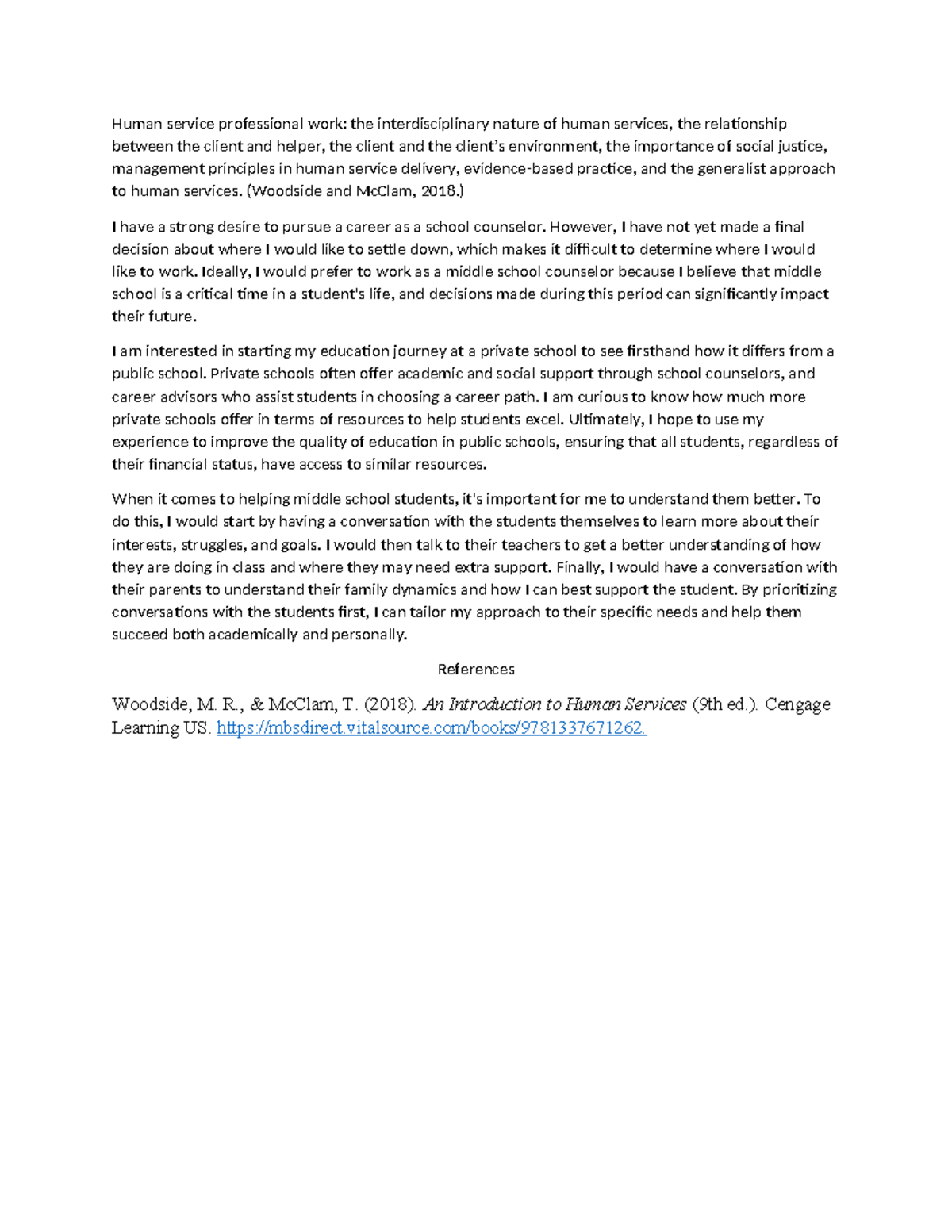 HSE 101 1-2 Journal - Human service professional work: the ...