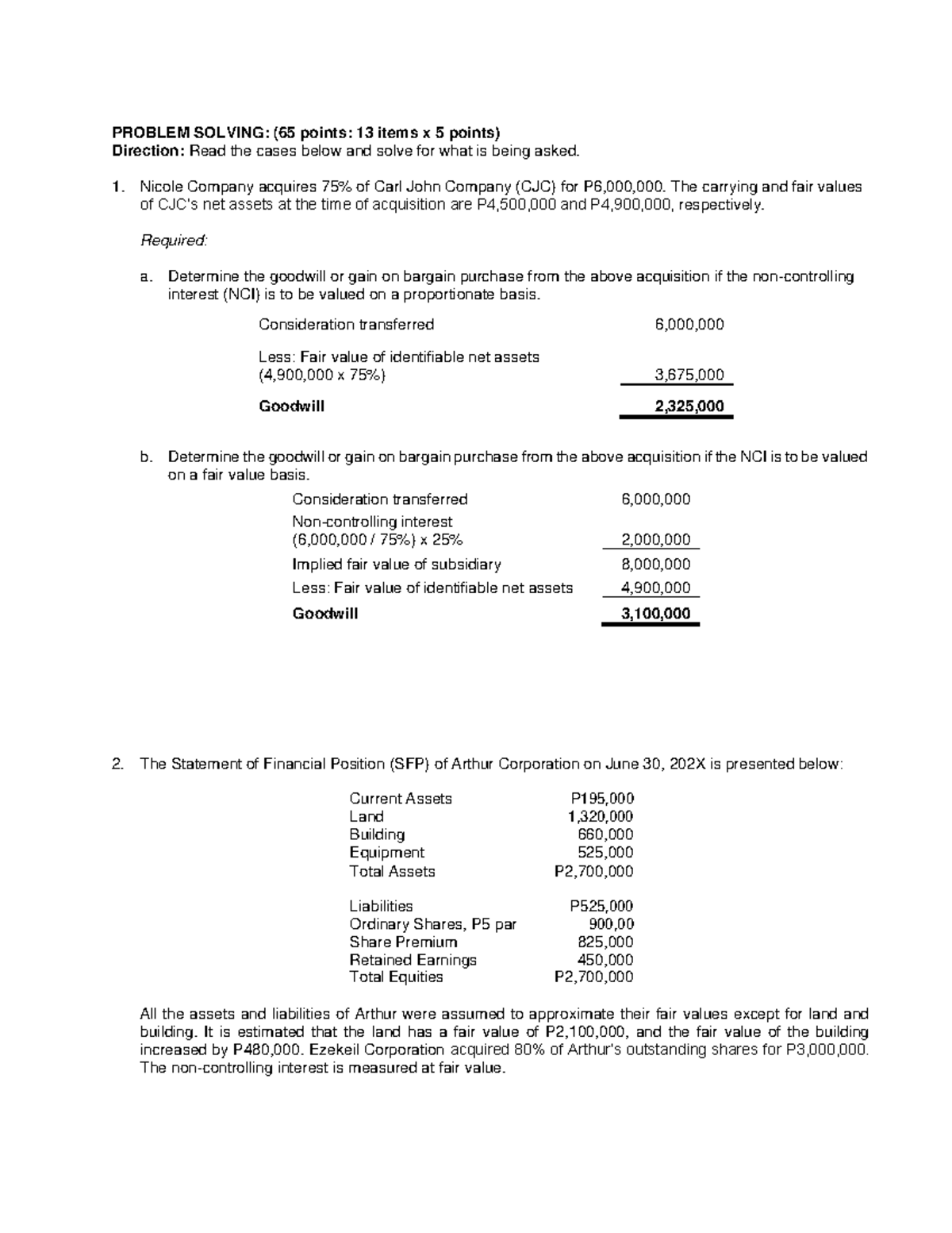 03 Task Performance 1(7)-ABC - PROBLEM SOLVING: (65 points: 13 items x ...