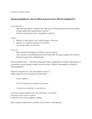 Anth lecture 12 - (Lecture 12 Video Notes) Biological Classification ...
