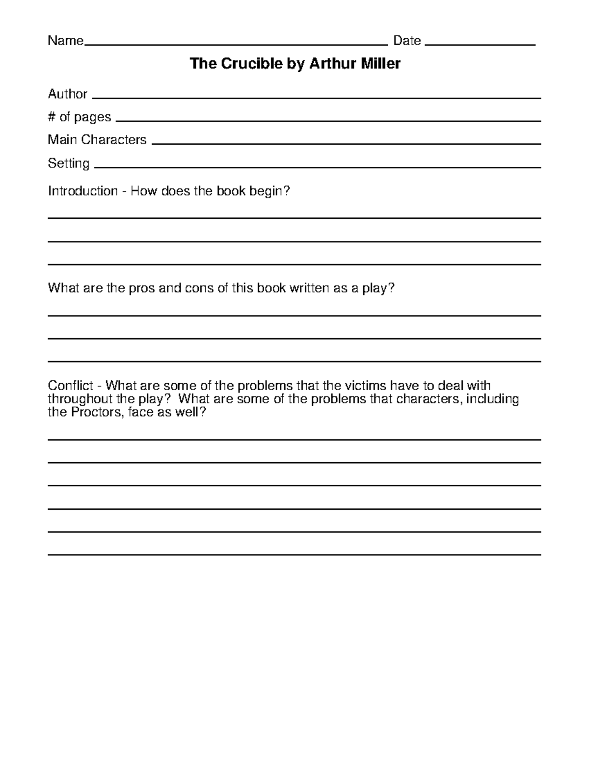Thecrucible - It is a study guide for the "The Crucible". It includes ...