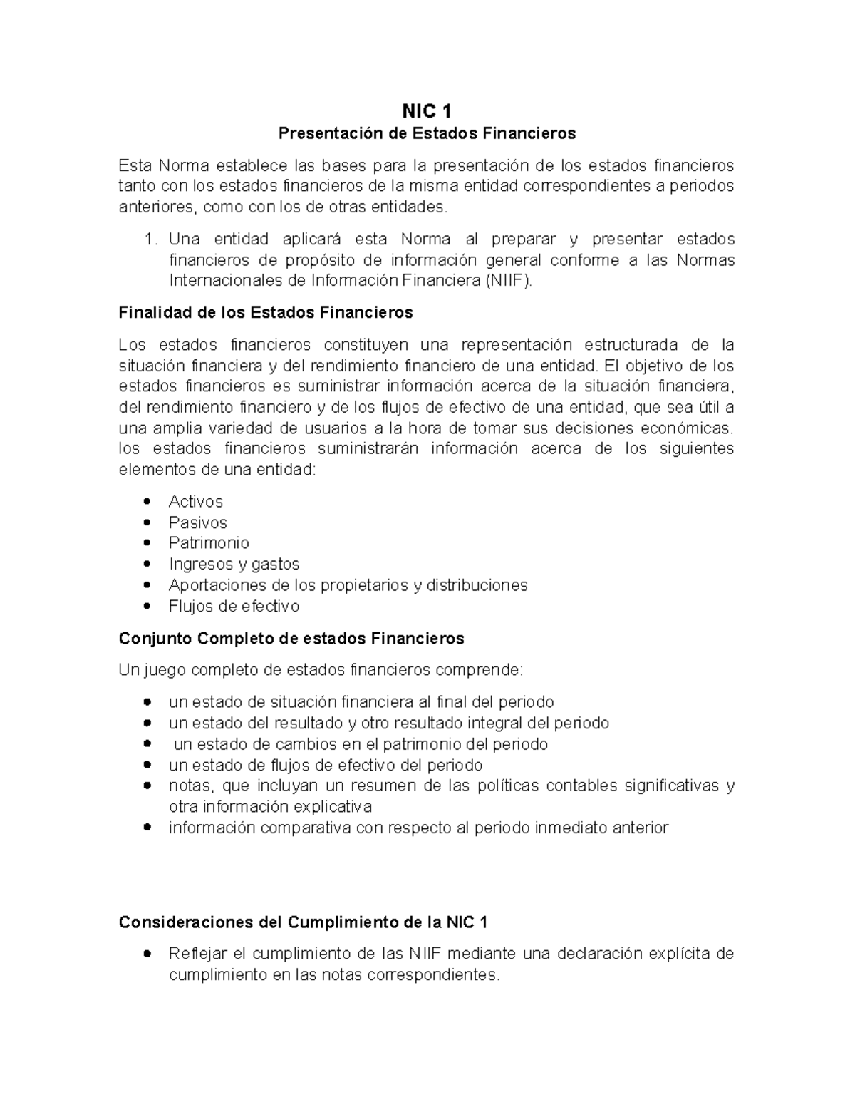 NIC-1, Secciones 2, 3 y 5 NIIF Pymes - NIC 1 Presentación de Estados ...