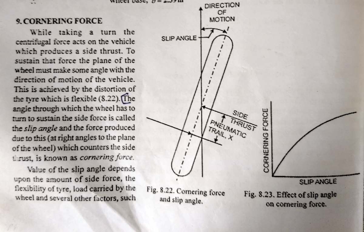 Cornering force - 9 FORCE While taking a turn the centrifugal force ...