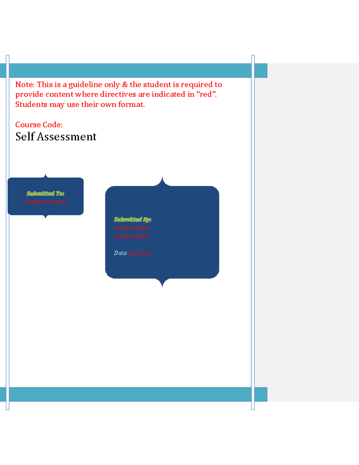 Assignment 1 EMPS101 Self Assessment Assignment Revised May 2020 TF - Note: This is a guideline ...