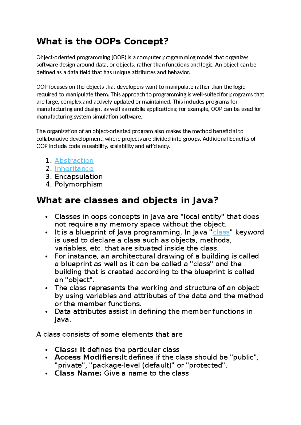 What is the OOPs Concept - What is the OOPs Concept? Object-oriented ...
