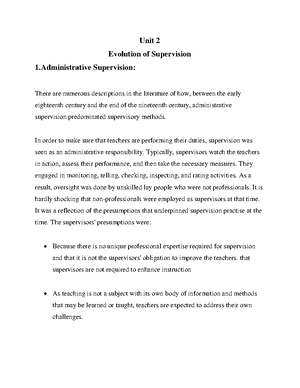 Educational supervision 19 - Unit 12 How to Improve Supervisory Visits ...