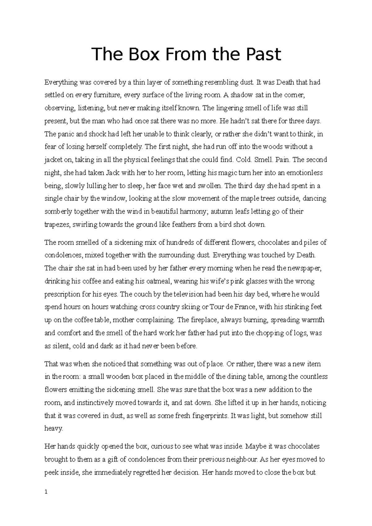 The Box From the Past - The Box From the Past Everything was covered by ...