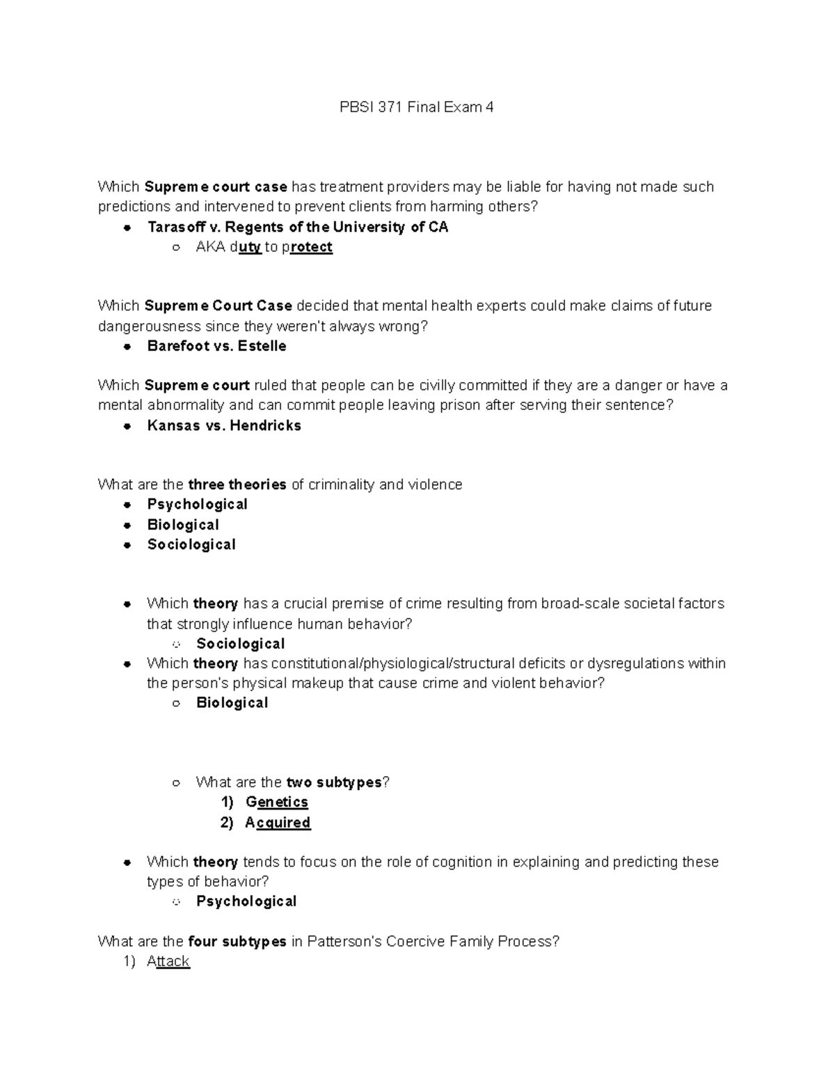 PBSI 371 Final Exam 4 - PBSI 371 Final Exam 4 Which Supreme court case ...