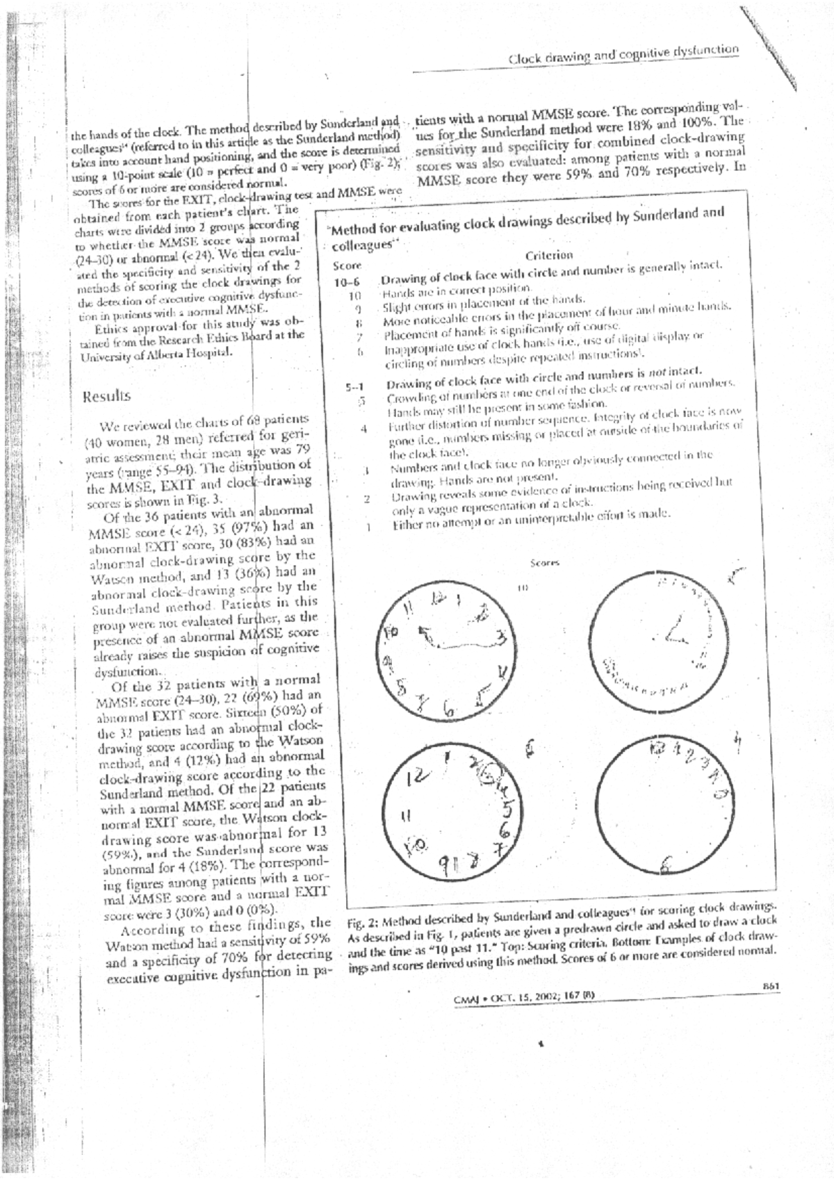 Test ceas engleza - Testul ceasului - Psihologie Medicală - Studocu