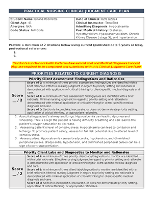 [Solved] Client reports muscle weakness constipation anorexia nausea ...