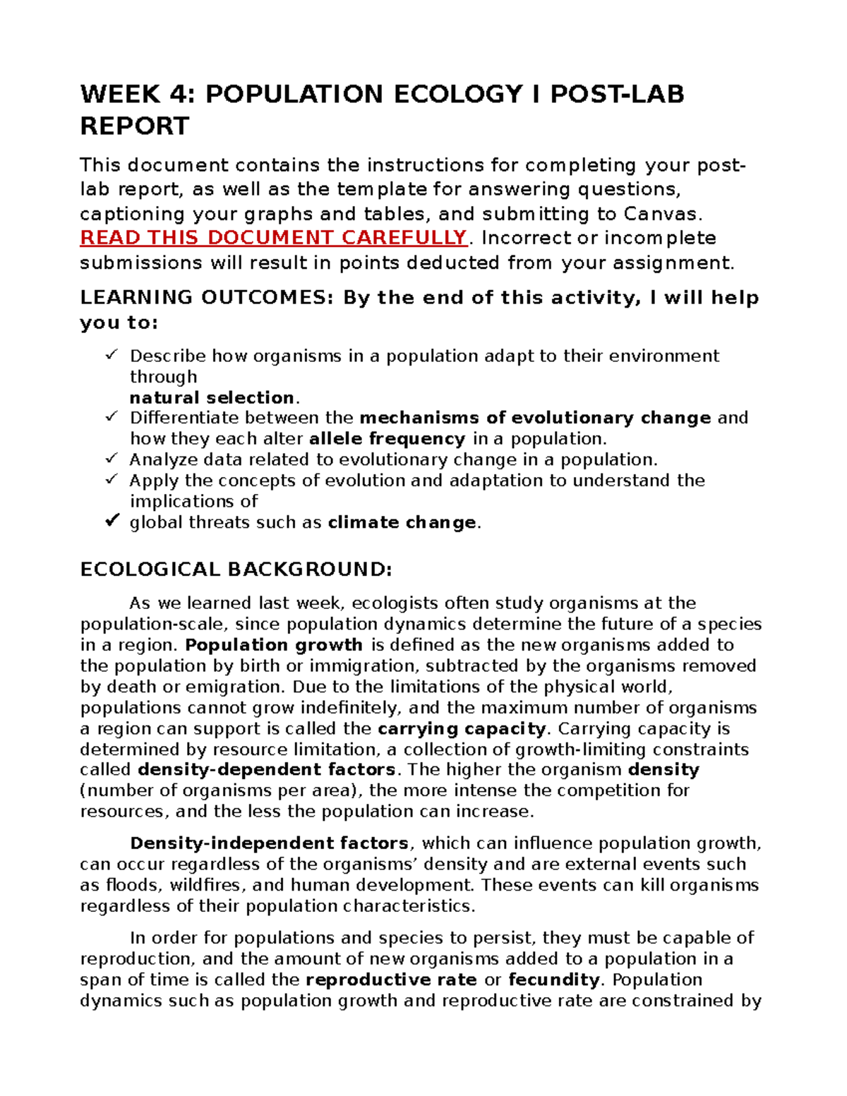 W4 Population Ecology I Instructions&Template - WEEK 4: POPULATION ...