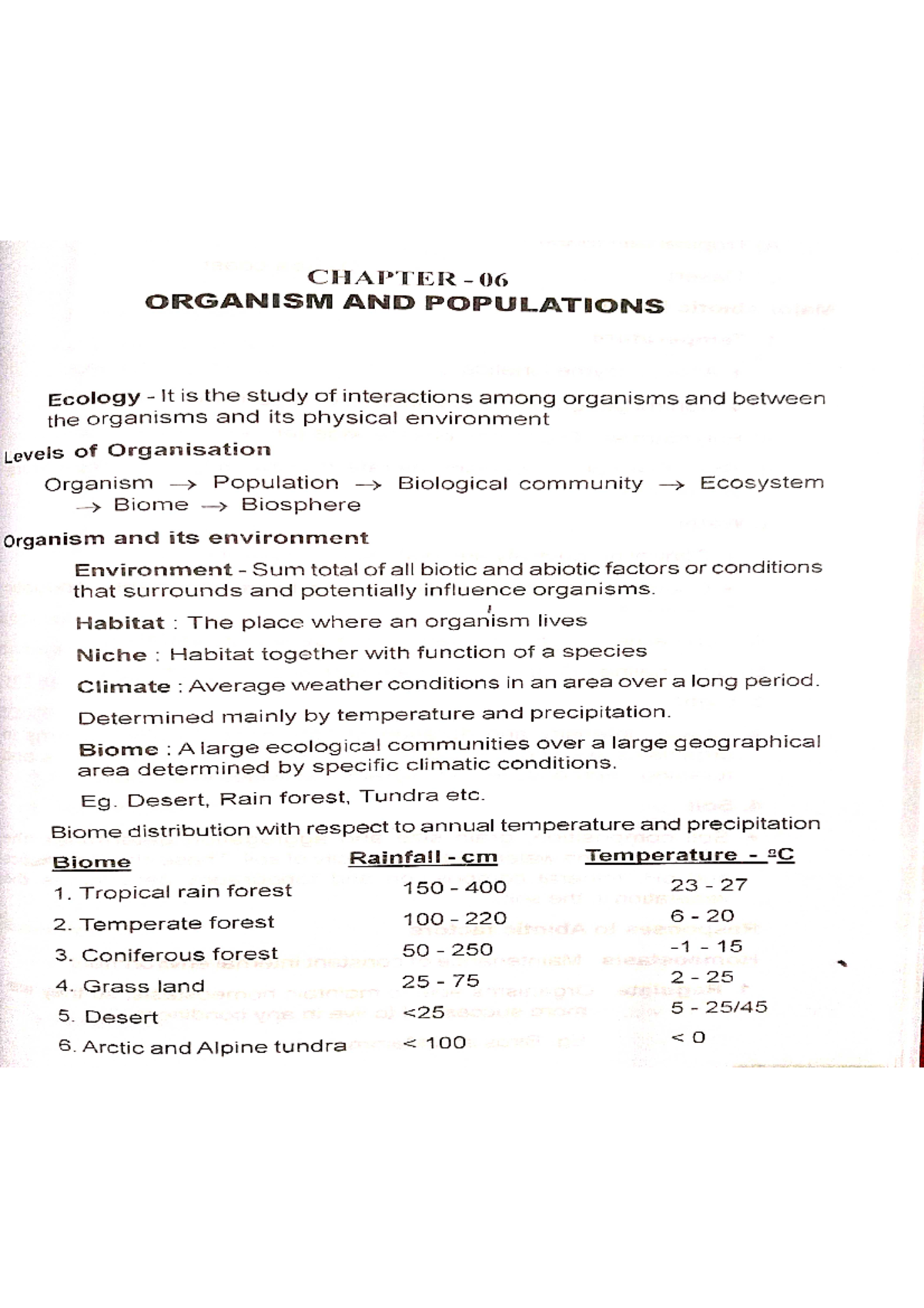 CHP 6 Organisms and population - science - Studocu