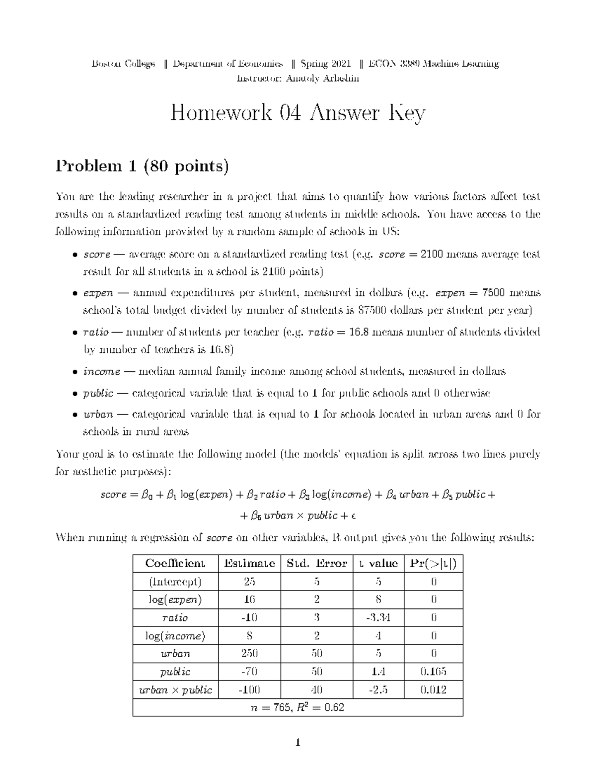Homework 04 Answer Key - ♦st♦♥ ♦ ♣ rt♠ ♥t♦ ♦♥♦♠ s ♣r ♥ ♥ r♥ ♥ - Studocu