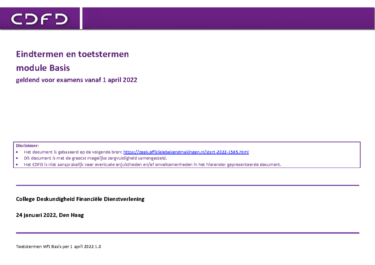 Toetstermen Wft Basis vanaf 1 april 2022 versie 1 - Eindtermen en ...