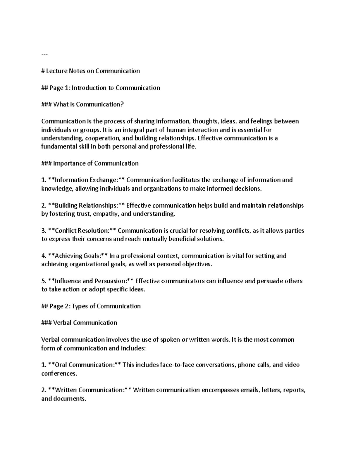 Lecture Notes on Communication - Lecture Notes on Communication Page 1 ...