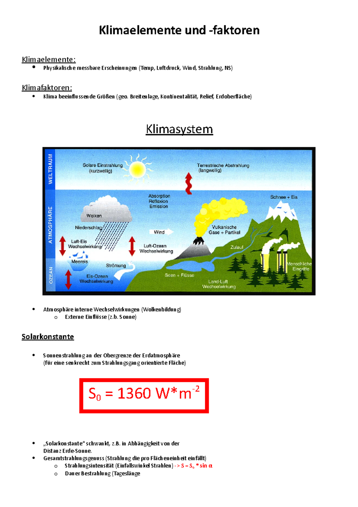 Klimatologie 1 Skript - Klimaelemente und -faktoren Klimaelemente ...