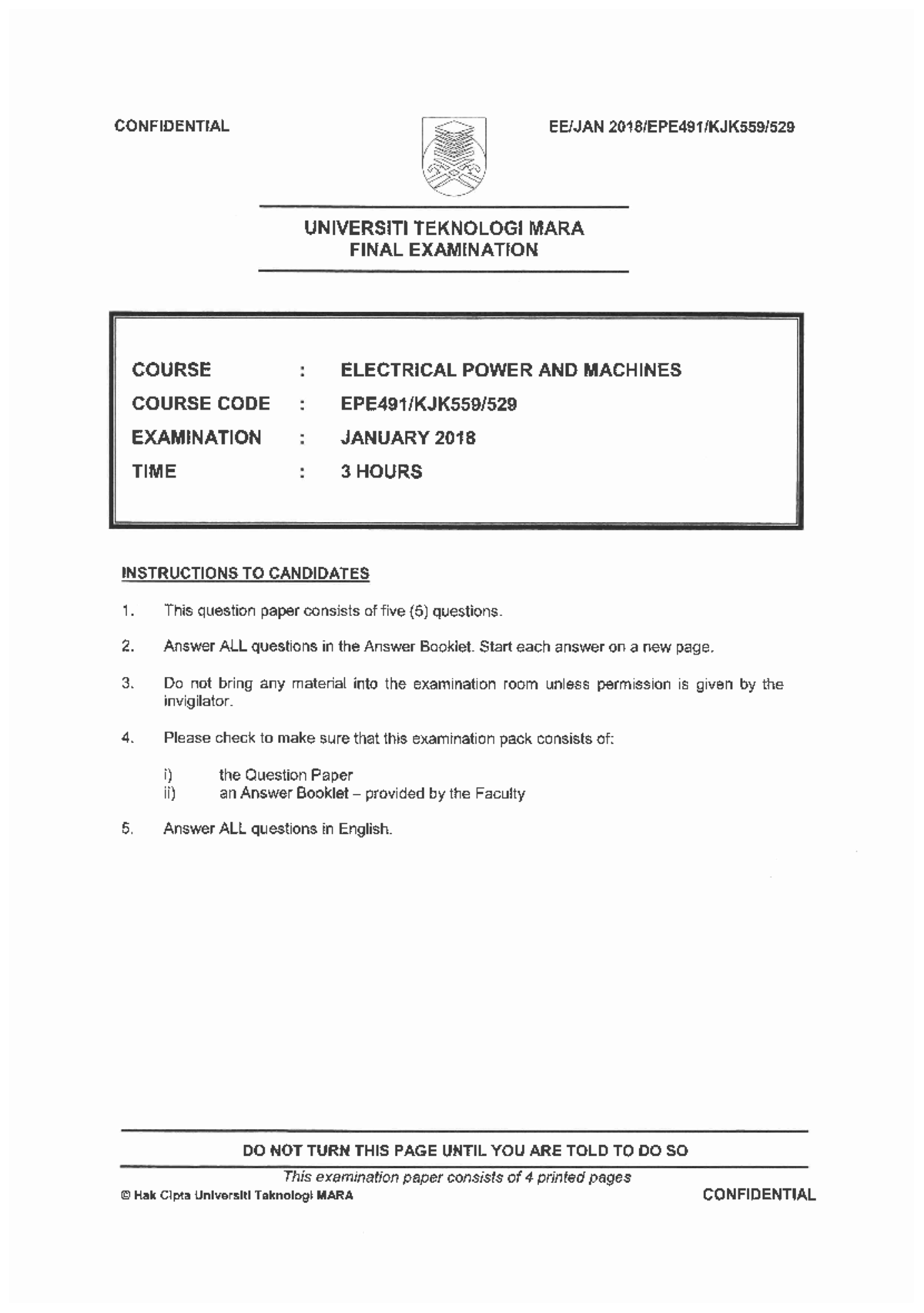 Faculty Electrical Engineering 2018 Session 1 - Degree EPE491 KJK559 529 - Studocu