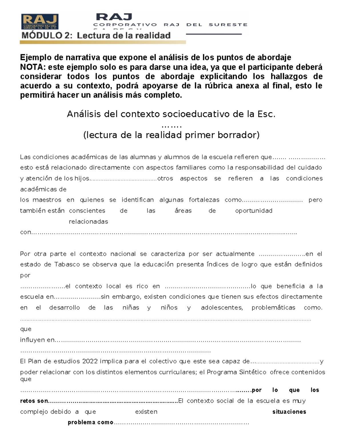 Lectura DE LA Realidad Primer Borrador - Ejemplo de narrativa que expone el análisis de los ...