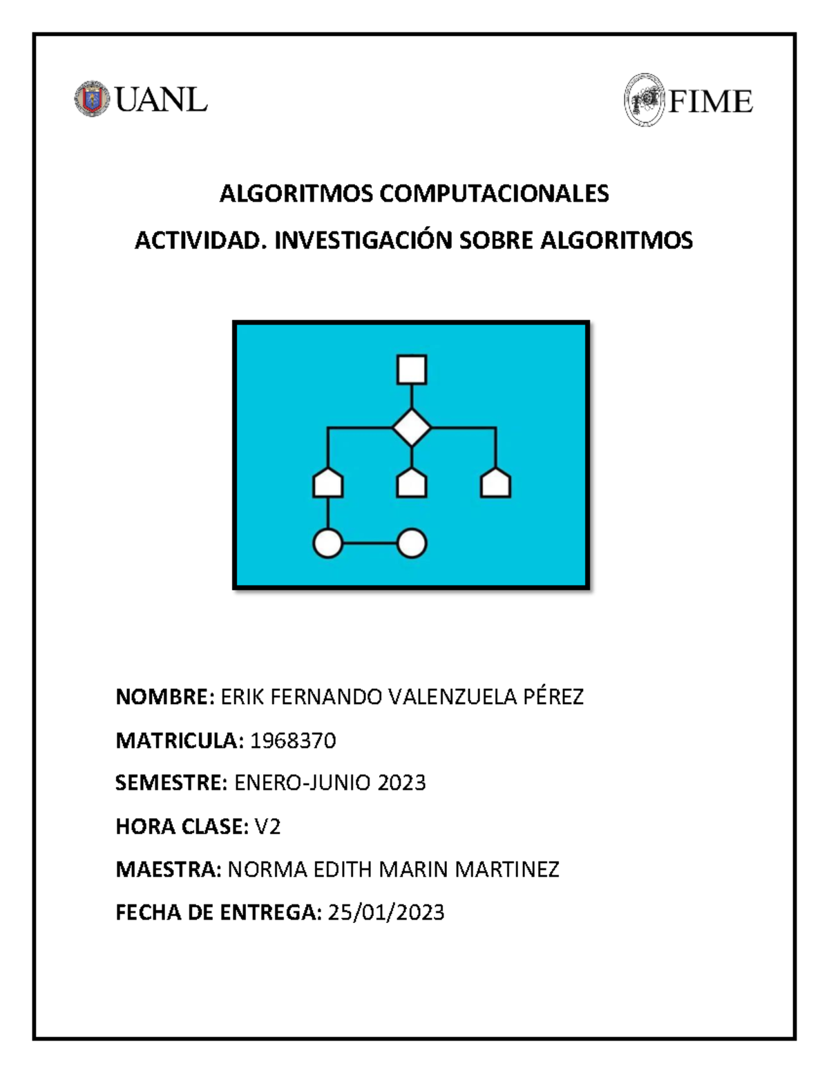 Algoritmos Computacionales Algoritmos Computacionales Actividad