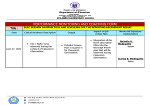 PMCF-Sample - PERFORMANCE MONITORING AND COACHING FORM - ISO Cert. No ...