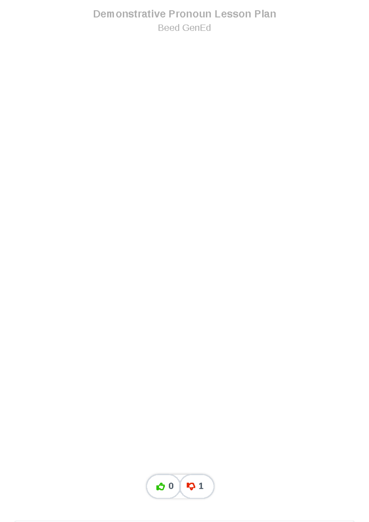 Demonstrative-pronoun-lesson-plan - Demonstrative Pronoun Lesson Plan Beed GenEd “ A premier ...