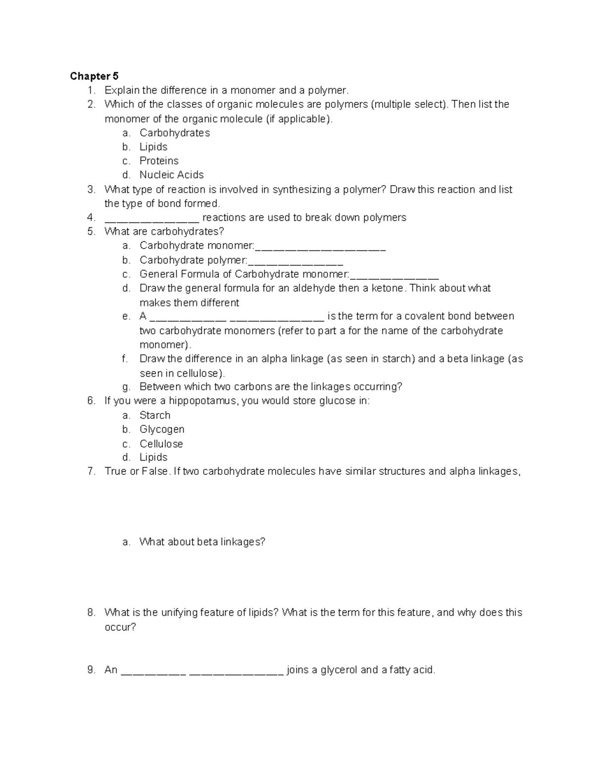 Chapter 5 Worksheet-Abby Nash - Chapter 5 1. Explain the difference in ...