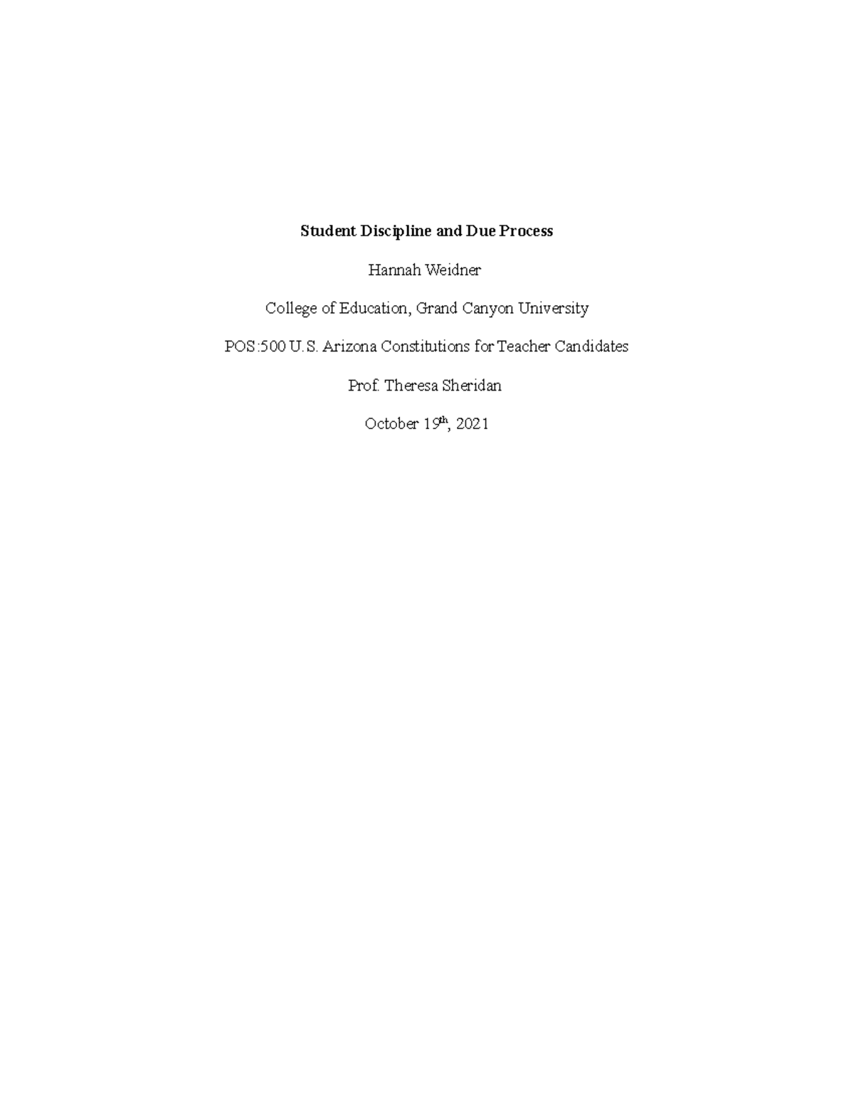 Student Discipline and Due Process Information - Student Discipline and ...