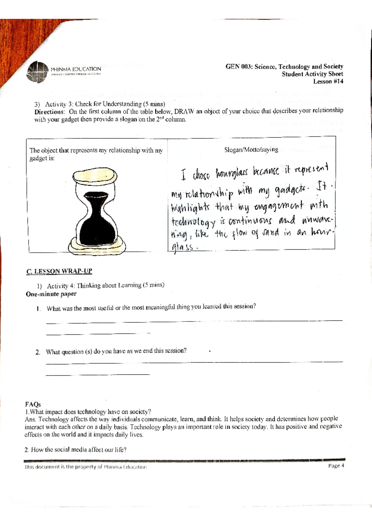 GEN 003 SAS 14 - GEN 003 MODULE 14 - PHINMA EDUCATION GEN 003: Science, Technology and Society ...