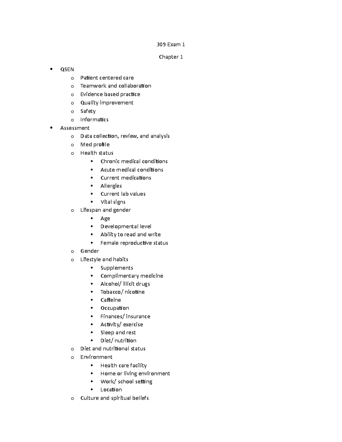 309 Exam 1 - Mrs. Kizziar as teacher, updated in 2022 - 309 Exam 1 ...