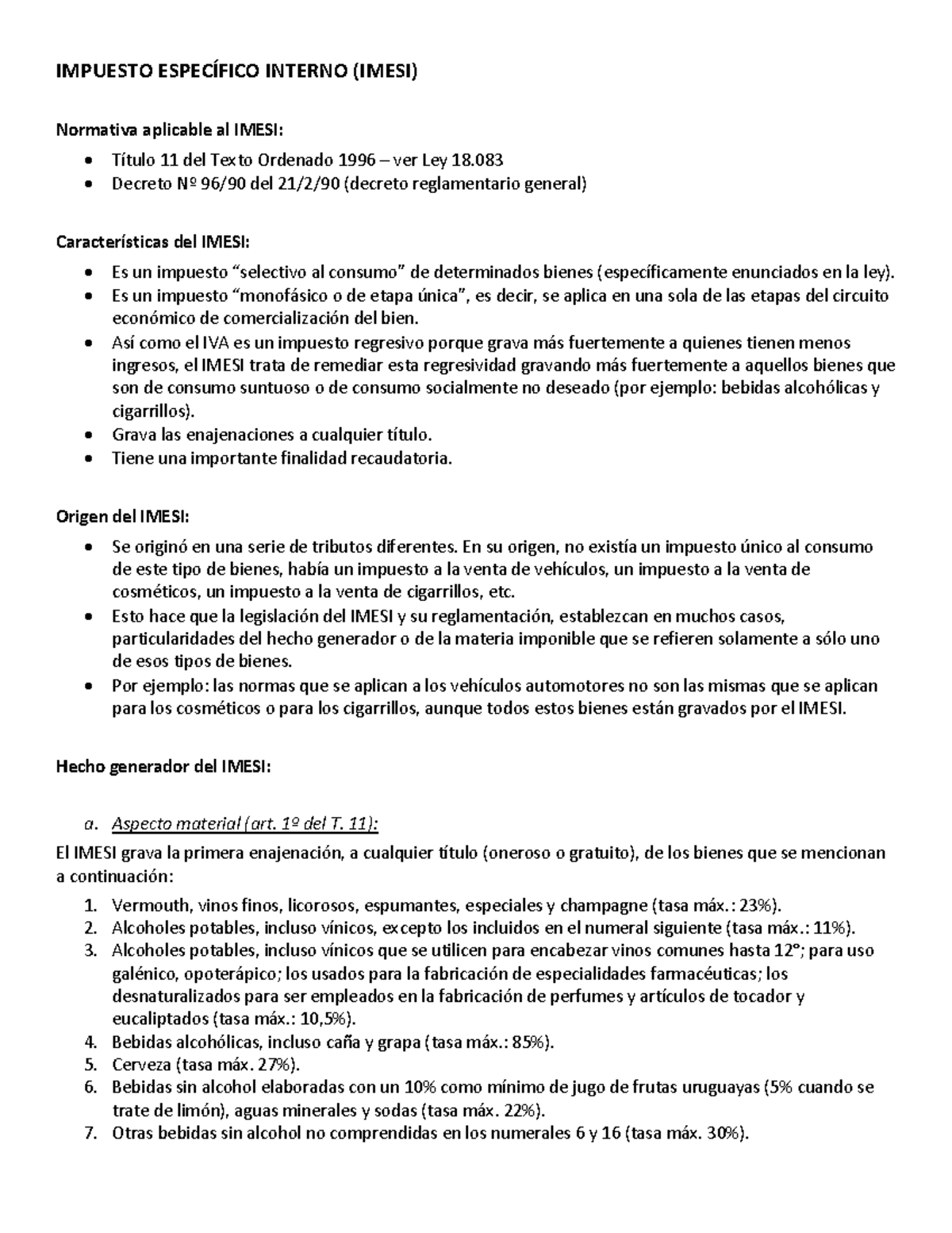 Impuesto Especiì FICO Interno - IMPUESTO ESPECÍFICO INTERNO (IMESI ...