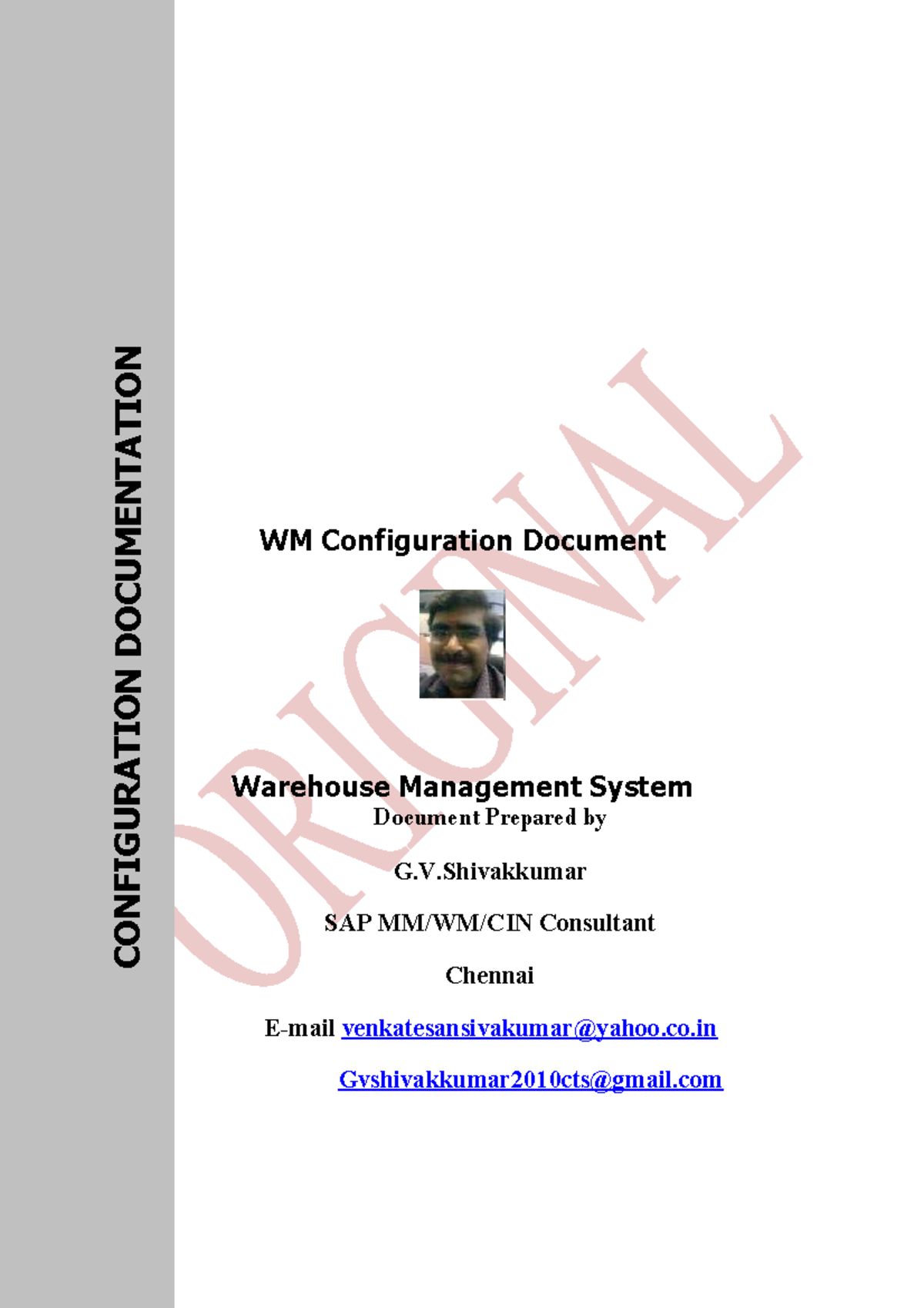 WM Configuration Document Warehouse Mana - WM Configuration Document ...