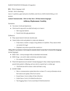 SLHS 227 - Language Processing and the Human Brain contd - Elements of ...