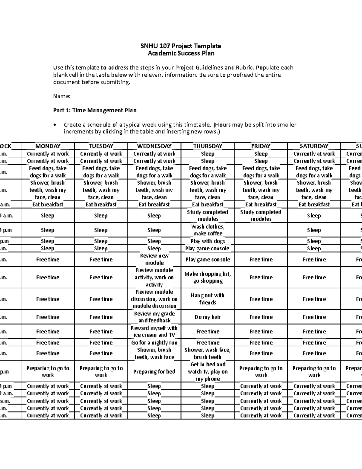 SNHU 107 Project Template Completed 2 - SNHU 107 Project Template ...